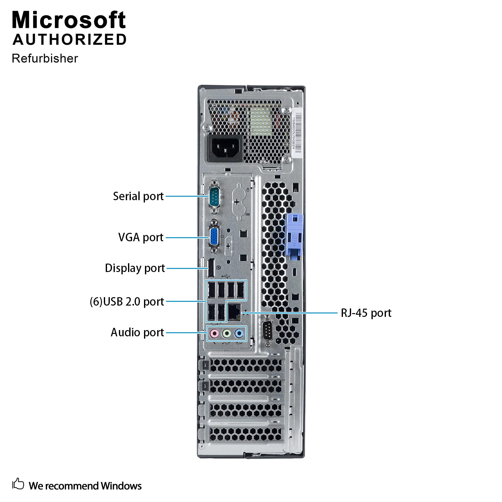 Lenovo Think Center M81 SFF Desktop Computer, Intel Quad Core I5-2400 3.1GHz up to 3.4GHz, 12GB DDR3 RAM, 2TB HDD, DVD, WIFI, BT 4.0, HDMI, VGA, Display port, W10P64 (Renewed)