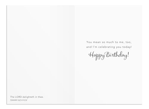 DaySpring - Celebrating You Birthday- King James Version- 4 Design Assortment with Scripture - 12 Geometric Botanical Boxed Cards & Envelopes (J5127)