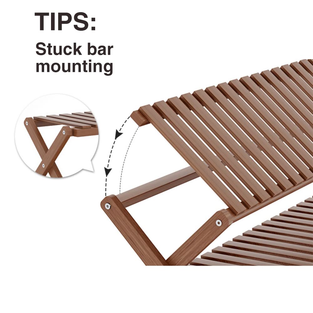 Homietina Foldable Bamboo Shoe Rack 5 Tier, Free Standing Shoe Storage Organizer for Entryway, Multifunctional Shoe Shelf for Home, Door, Hallway, Balcony, Bedroom
