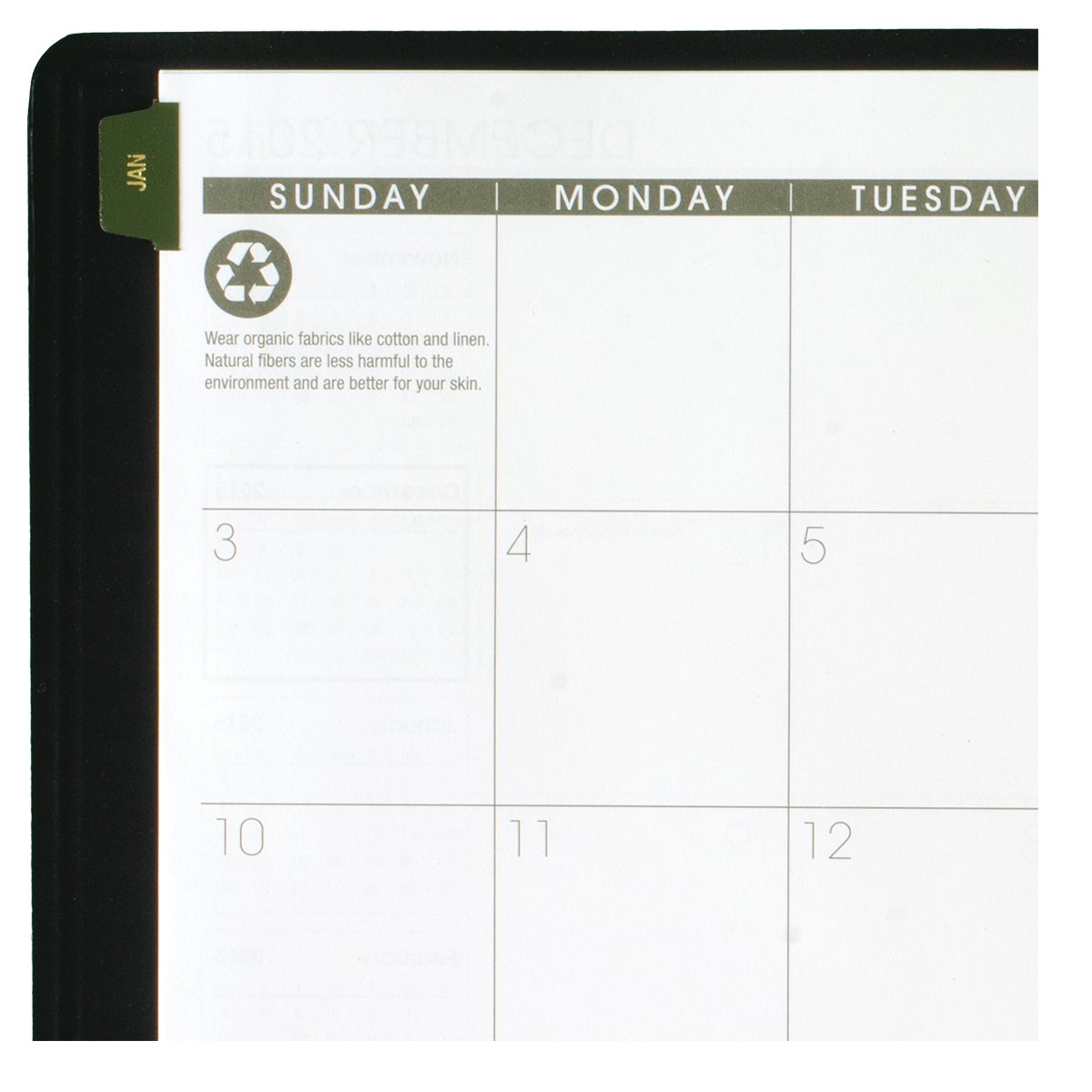 AT-A-GLANCE Monthly Planner 2016, Recycled, 9 x 11 Inches, Black (70-260G-05)