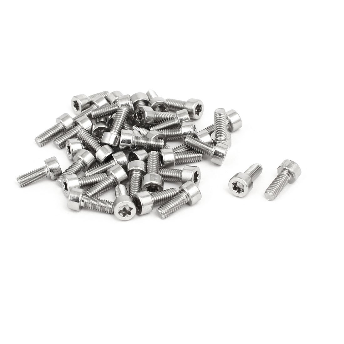 uxcell® M4x10m Thread T20 Torx Drive 304 Stainless Steel Torx Socket Cap Screw 40pcs