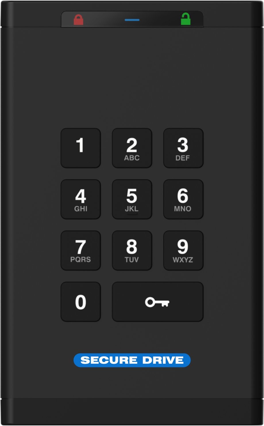 SecureData 2TB SecureDrive KP FIPS 140-2 Solid State Drive with Pin Authenticati