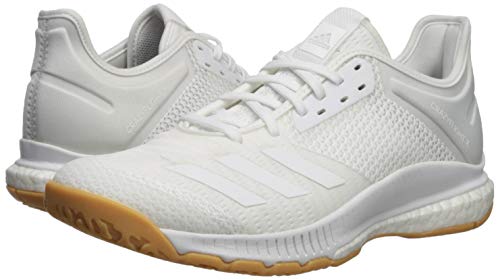 adidas Women's Crazyflight X 3 Volleyball Shoe, White/Gum, 14 M US