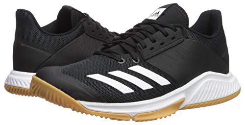adidas Women's Crazyflight Team Volleyball Shoe, Black/White/Gum, 9 M US