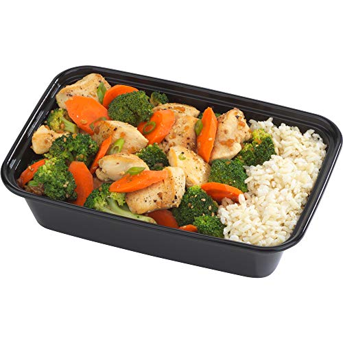 GoodCook Meal Prep Containers, Single Compartment 10-Pack, BPA-Free Reusable Food Storage, Black, Microwave & Freezer Safe, Stackable Meal Prep Containers for Lunches and Snacks
