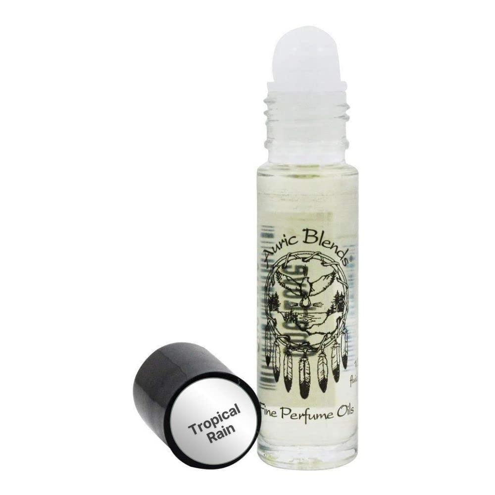 Auric Blends Tropical Rain Roll-on Perfume Oil | Alcohol Free, Vegan, Cruelty Free, Made in USA | 0.33 Fl. Oz