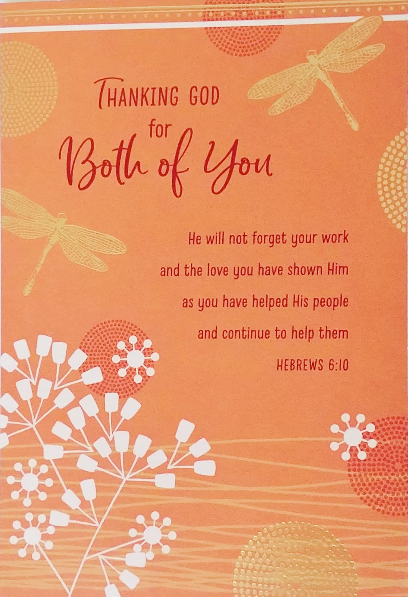 Greeting Card Thanking God For Both of You - Pastor and Wife Ministry Clergy Appreciation Thank You For Your Heart For People And All You Do For Us