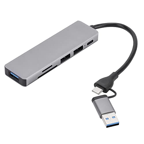 ATOZS 6 in 1 USB 3.0 Type-C Extender Hub Multi USB Splitter Adapter USB 3.0 2.0 TF SD Reader Slot