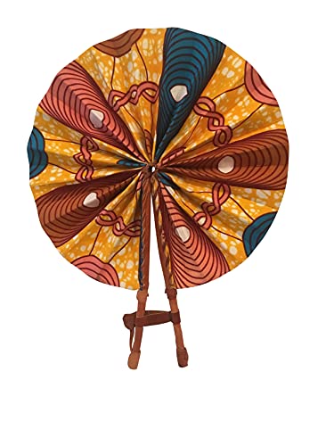 African Folding Hand Fan 10 Pack Set #1