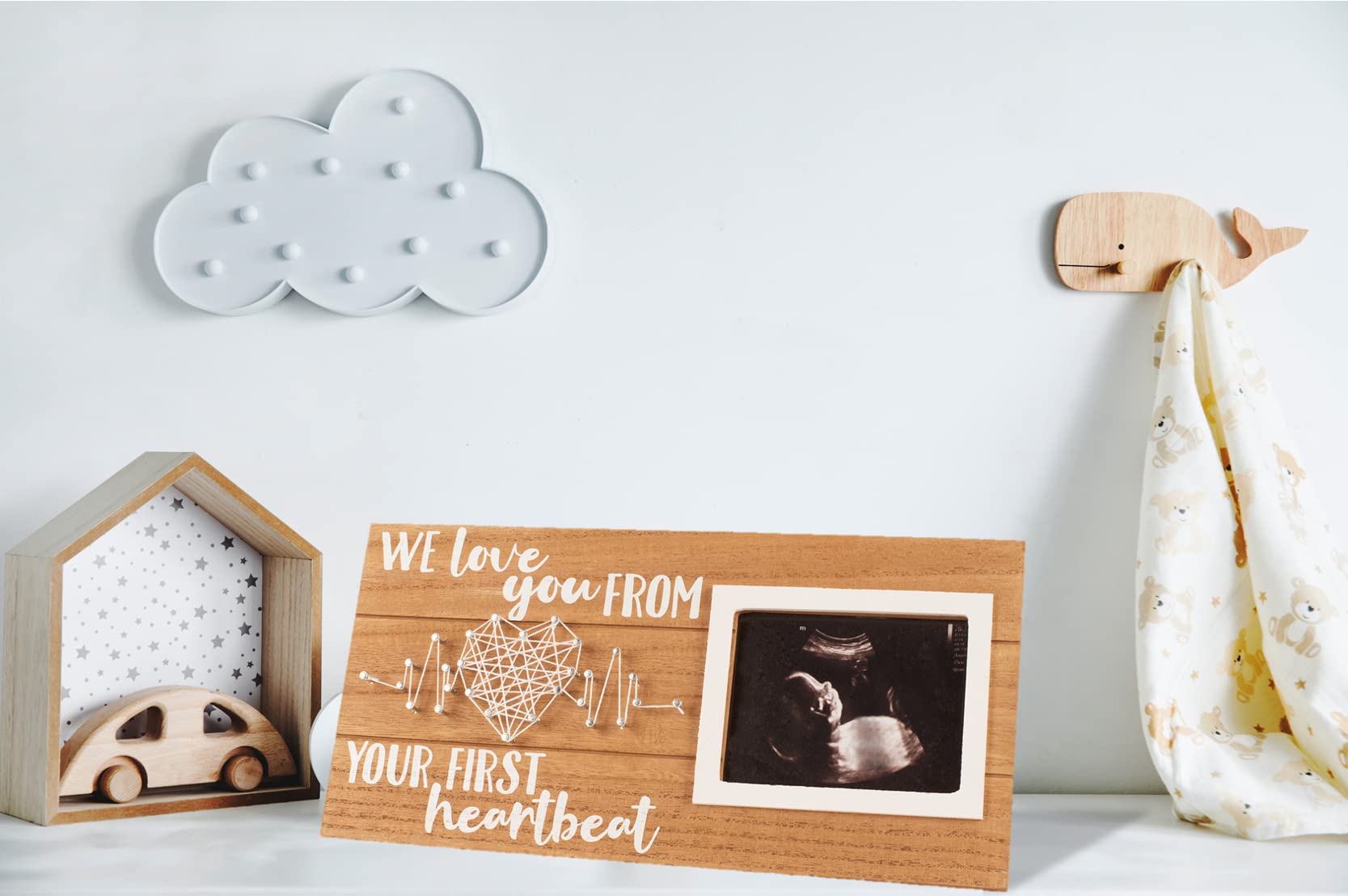 boom moments Sonogram Picture Frame | Keepsake Baby Ultrasound Frame | Gift for Expecting Parents | Nursery Décor | Baby Gift | We Love You From Your First Heartbeat