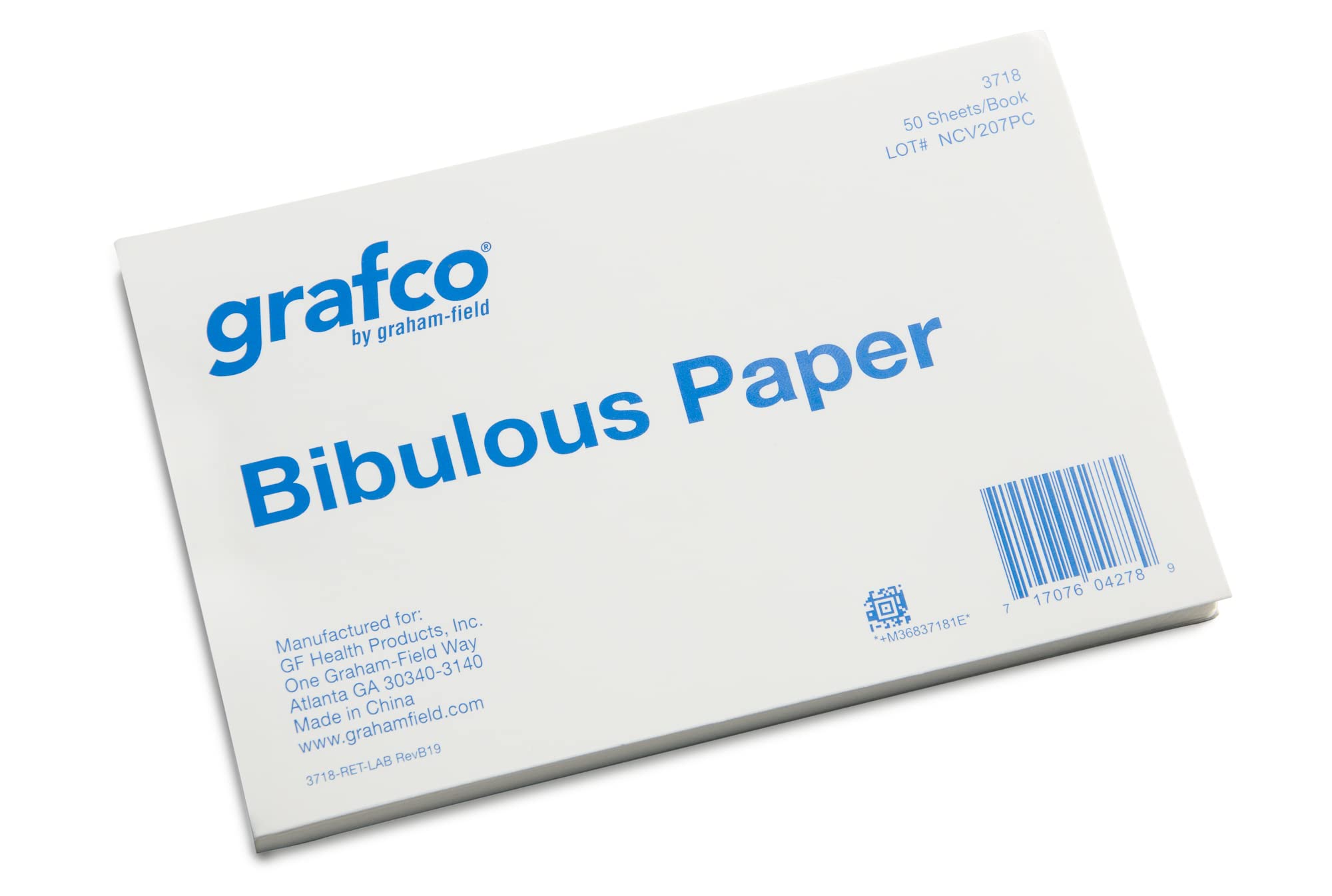 Graham-Field 3718 Grafco Bibulous Blotting Absorbent Paper, 50 Sheets, 4" x 6", Pack of 6
