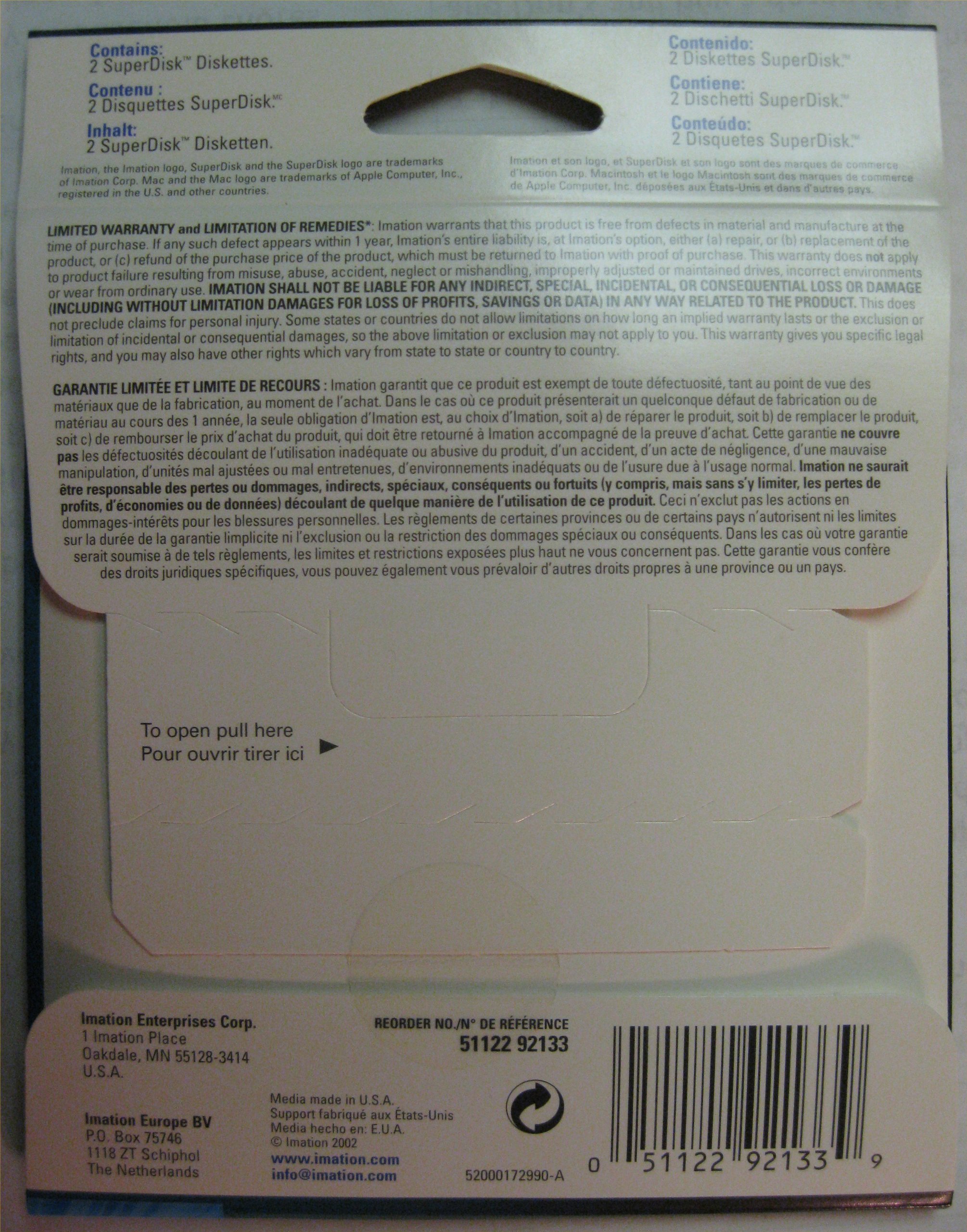 Imation 2-pack LS-120 SuperDisk - Mac formatted - 120 MB storage media - Super Disk