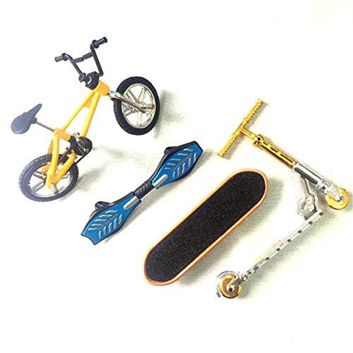 CAOREN Mini Scooter Two Wheel Scooter Children's Educational Toys Finger Scooter Bike Fingerboard Skateboard Fingerboards wi Replacement Wheels and Tools for Kids As Gifts