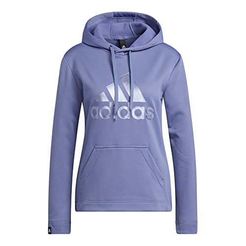 adidas Women's Game and Go Big Logo Hoodie, Orbit Violet/Orbit Violet, Medium