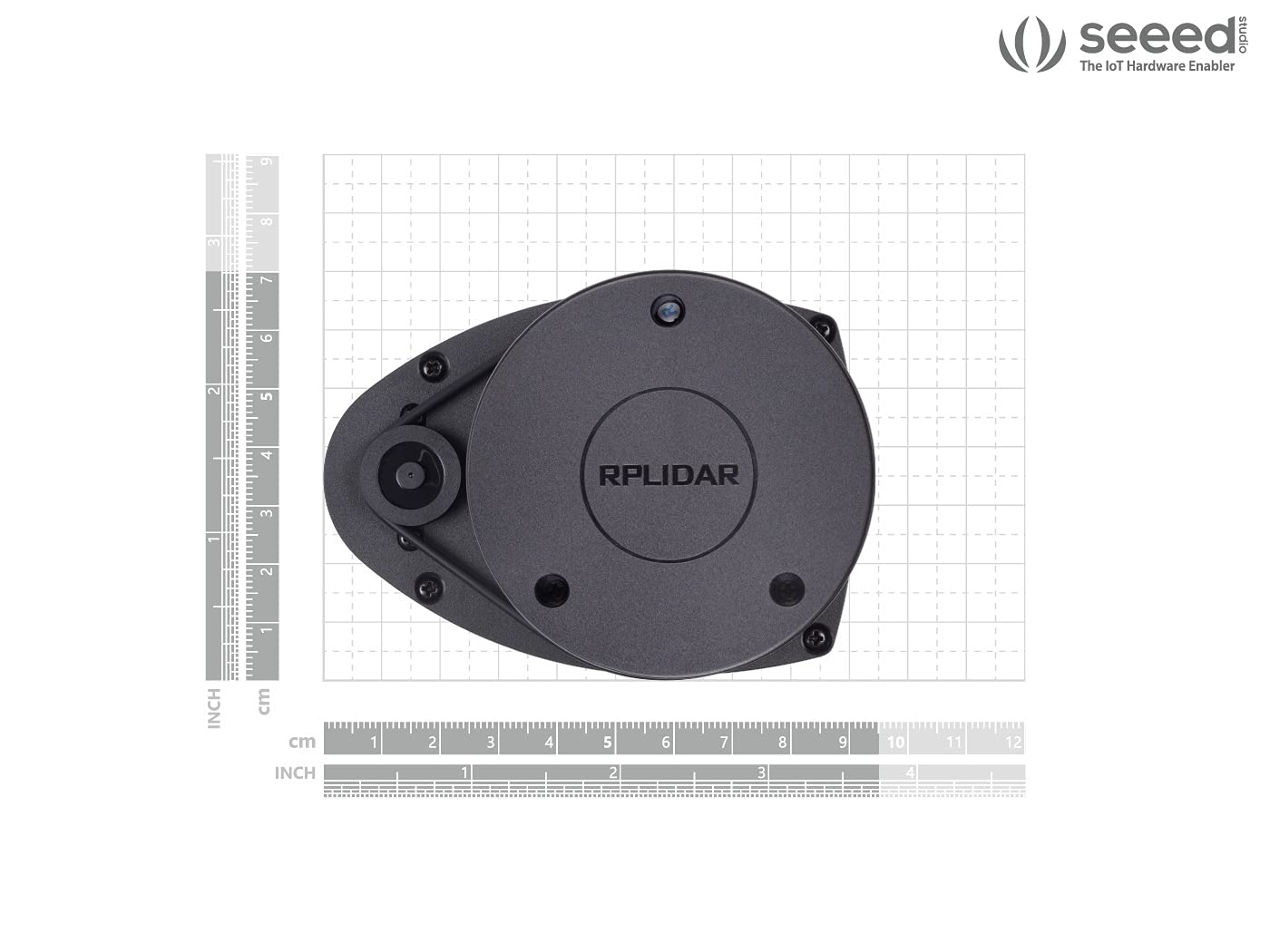 seeed studio RPLIDAR A1M8-R6 360 Degree 2D Laser Range Scanner Kit, 8000 Times Sample Rate and 12 Meters Distance Radar Sensor Module for Intelligent Obstacle/Robot/Avoidance/Maker Education