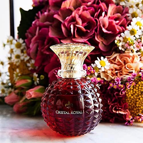 PRINCESSE MARINA de BOURBON Cristal Royal Passion - Eau de Parfum for Women - Opens with Pear, Blackcurrant and Bergamot - Blended with Jasmine and Violet - For Elegant Ladies - 1.7 oz