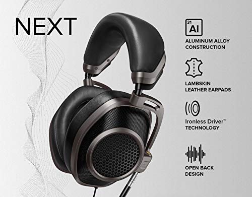 Cleer Audio NEXT Wired Audiophile Headphones - High End Lambskin Memory Foam Studio Earpads, Open Back, Alloy Structure, Innovative Ironless Magnesium Driver Units, Award Winning High-Resolution Sound