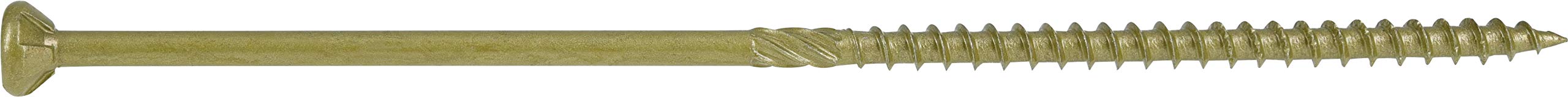 Power Pro 48618 Wood Screws, #10 x 6", Premium Outdoor Deck Screws, Rust Resistant, Epoxy Coated Bronze, 5lb Tub, 177 pcs