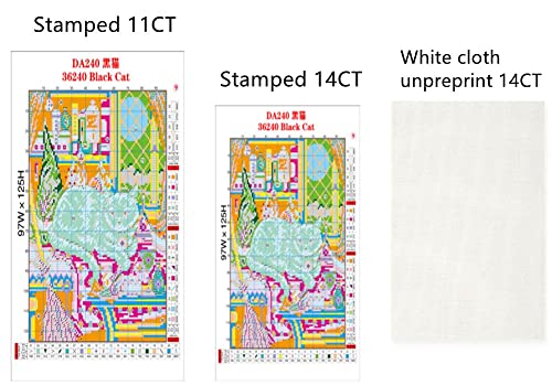 CaptainCrafts Cross Stitch Kits Full Range Stamped and Counted Fabric DIY Art Needlecrafts Embroidery Kit for Adults Beginner (Unpreprint 14CT, Tree House Autumn)