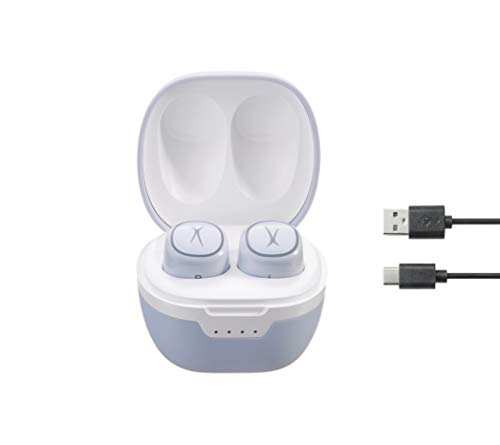 Altec Lansing Nanobuds - Truly Wireless Earbuds with Charging Case, TWS Waterproof Bluetooth Earbuds with Touch Controls for Travel, Sports, Running, Working (ICY)