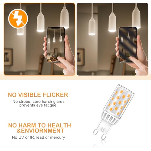 Aegislogic G4 LED Bulb 1.5W 12V JC Tybe, 2700K (20W Halogen Equivalent), G4 Bi-Pin Base Warm White No-Flicker 180LM, Chandelier Lighting/Landscape Lighting/Microwave Lighting (10 Pack)