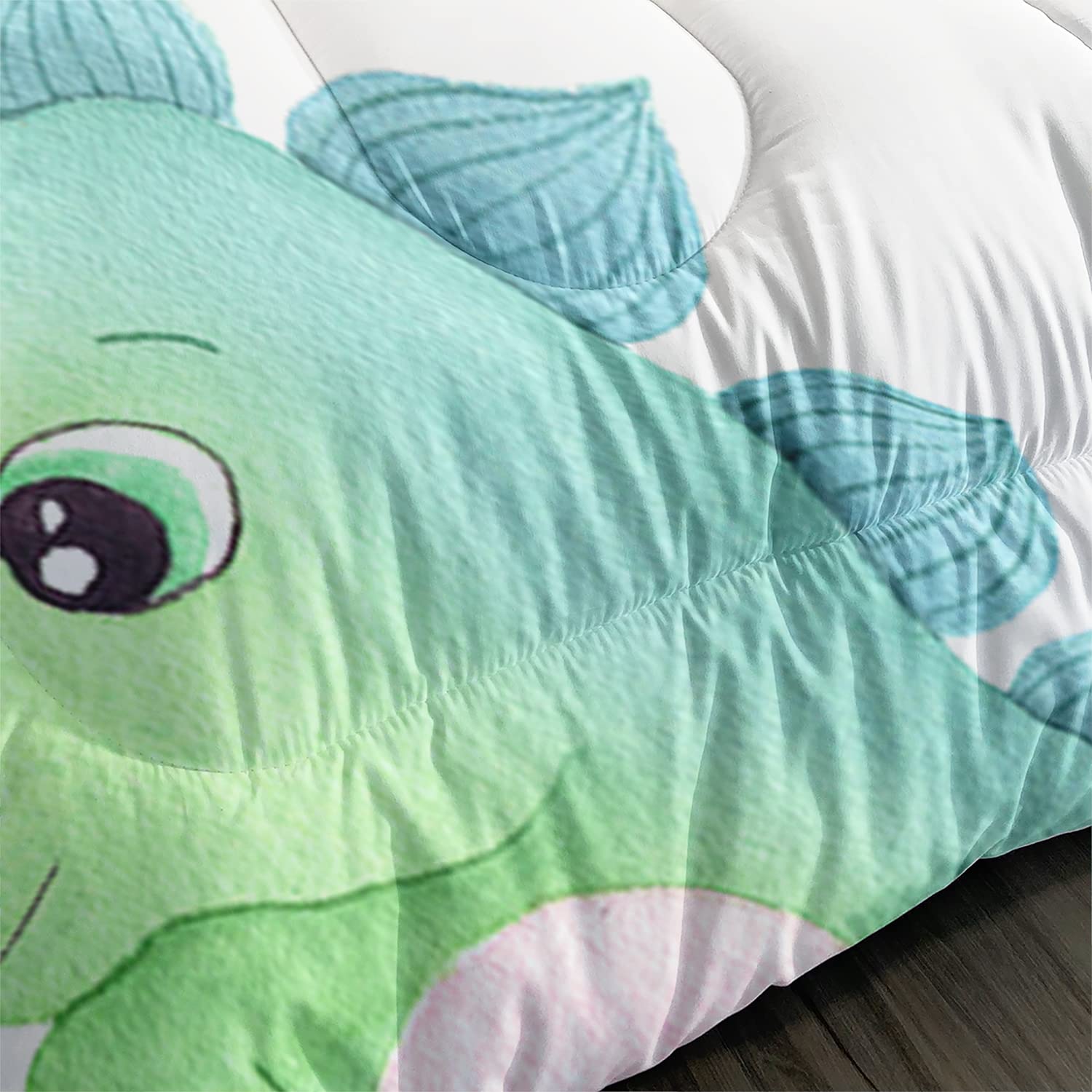 CVHOUSE Dinosaur Bedding Set,Dinosaur Comforter,Dinosaur Comforter Set Twin,Microfiber Quilt Set with 1 Comforter and 2 Pillow Cases- 3 Piece