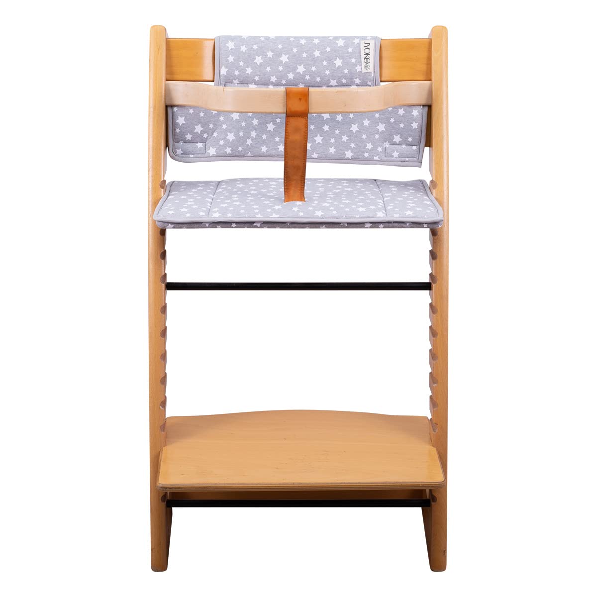 JYOKO Kids Cushion Made Cotton 100% Compatible with Stokke Tripp Trapp high Chair (White Star)
