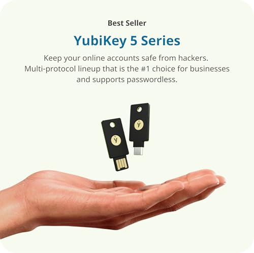 Yubico - YubiKey 5C Nano - Multi-Factor authentication (MFA) Security Key, Connect via USB-C, Compact Size, FIDO Certified - Protect Online Accounts
