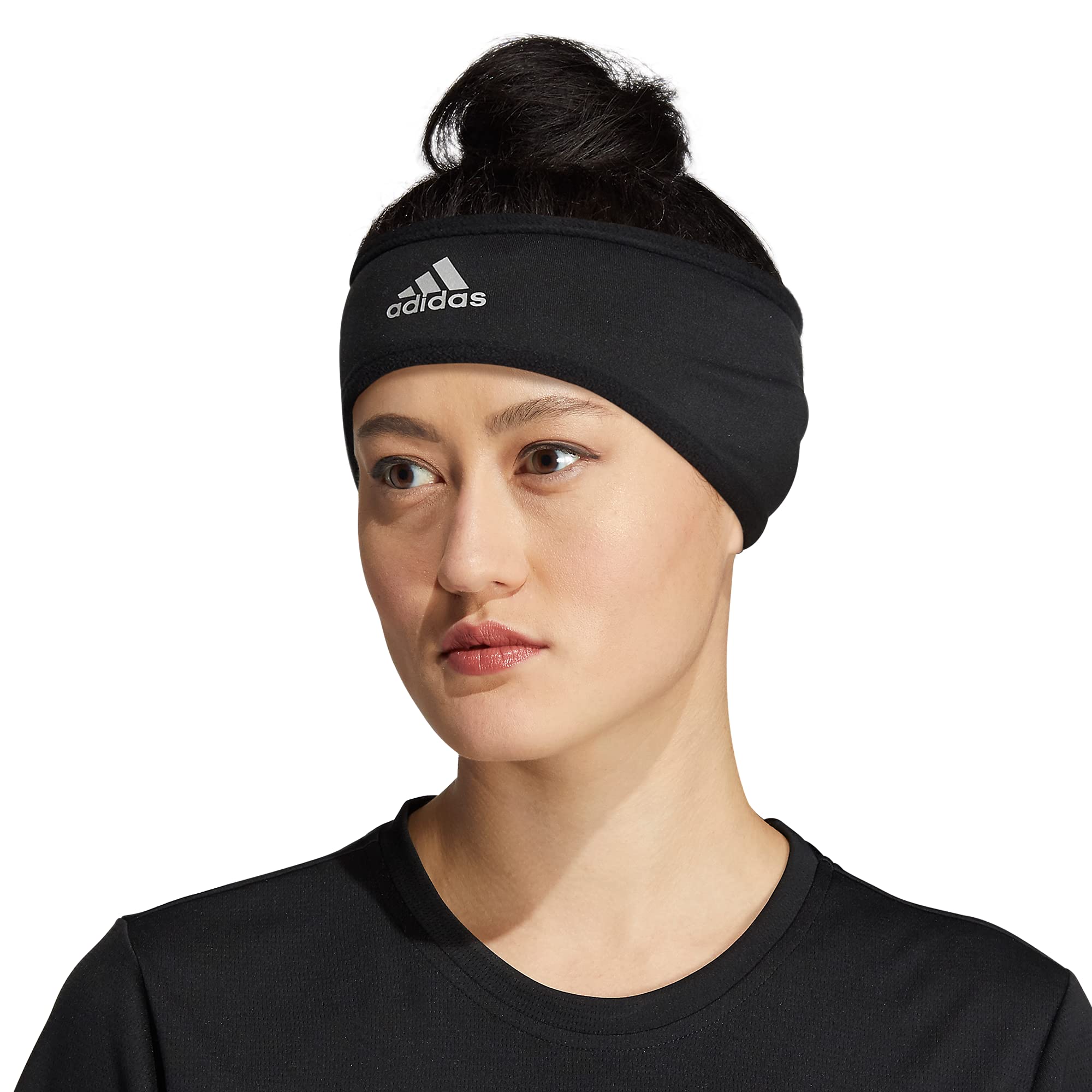 adidas Alphaskin Headband, Black/Silver Reflective, One Size