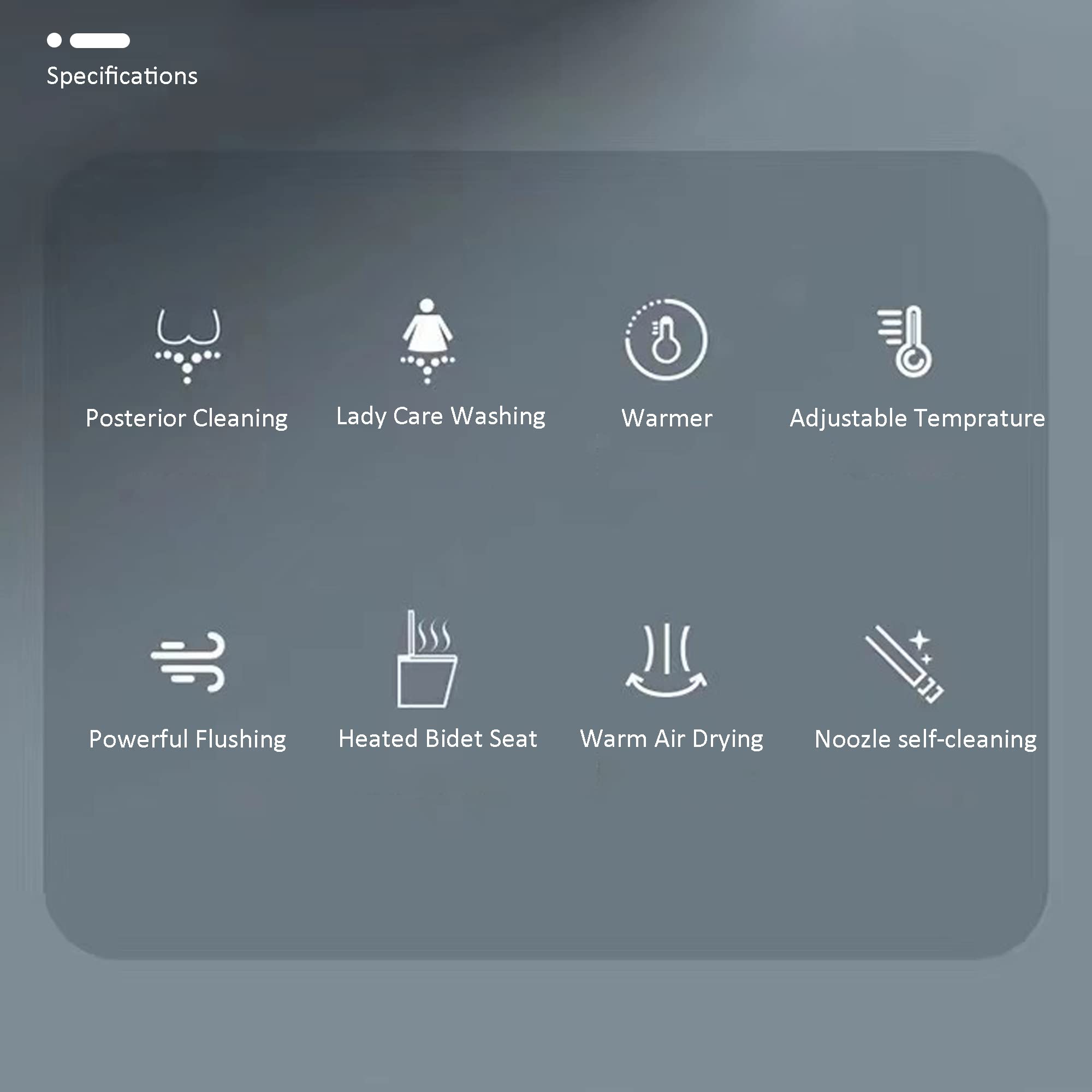 Automatic Flushing, Manual Flipping, Modern Classic Elongated with Dryer, Warm water, Foot Sensor Operation, Heated Bidet Seat, Tankless Smart Toilet with LED Display