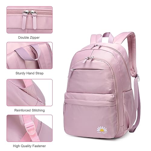 Caran·Y Kids' Backpacks Multipurpose, Waterproof,Spacious Lightweight School Bookbag for 15.6-inch Laptop,Bottle Side Pockets and Suitable for Ages 6 and Up Girl Boy Toddler Backpack(Purple)