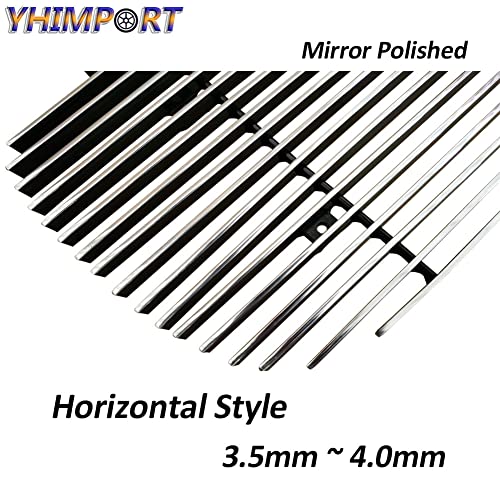 Chrome Grille Grill Insert fits 1981 82 83 84 85 86 1987 Chevy GMC Pickup Suburban Blazer Jimmy Phantom Billet Front Grill Polished (Chrome not cover light)