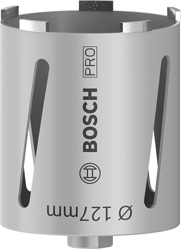 Bosch 1x PRO Multi Material Dry Diamond Core Cutters for G 1/2-Inch and Diamond Drills (for Lime and sand bricks, Brick, Ă 127 mm, Professional Accessory Diamond Drill)