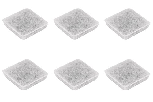 Nispira Premium Charcoal Water Filter Replacement Compatible with Petmate Replendish Mason Pet Fountains, 6 pk