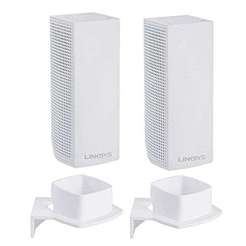 Koroao Wall Mount Holder for Linksys Velop Tri-Band AC2000/AC6600/AC4400/AC2200 Whole Home WiFi Mesh System by Koroao, Linksys Velop Mesh Router Holder (2PACK)