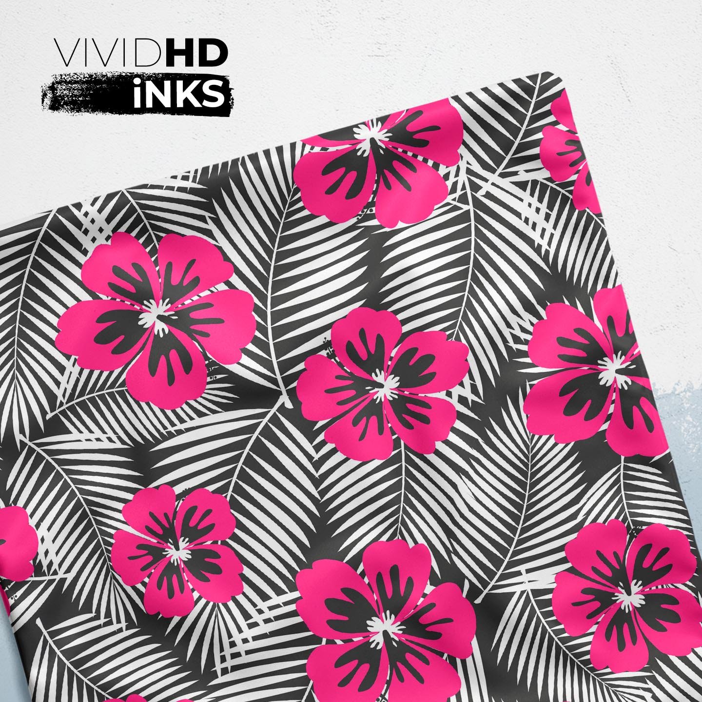iiRov Summer Design Ink-Fuzed Decorative Throw Pillow - Tropical Summer Hot Pink Floral