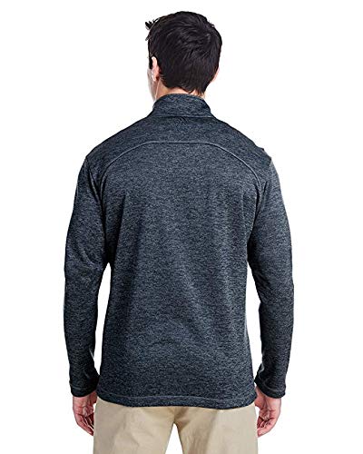 Adidas Brushed Terry Heathered Quarter-Zip Pullover 2XL Navy Heather/ Mid Grey