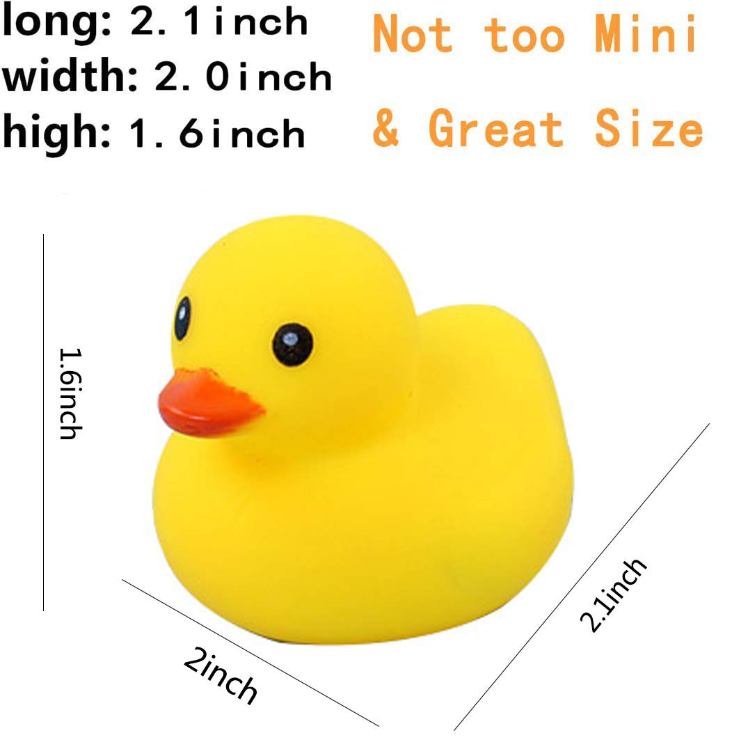 Codall Mini Yellow Rubber Bath Ducks for Child(2.1", 20pcs)