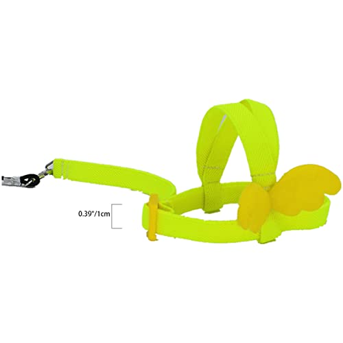 Clpoawc Parrot Bird Harness and Leash Adjustable Bird Harness Leash Outdoor Flying Kit Training Rope for Parrot Budgie Lovebird Cockatiel Macaw Parakeet(Yellow)