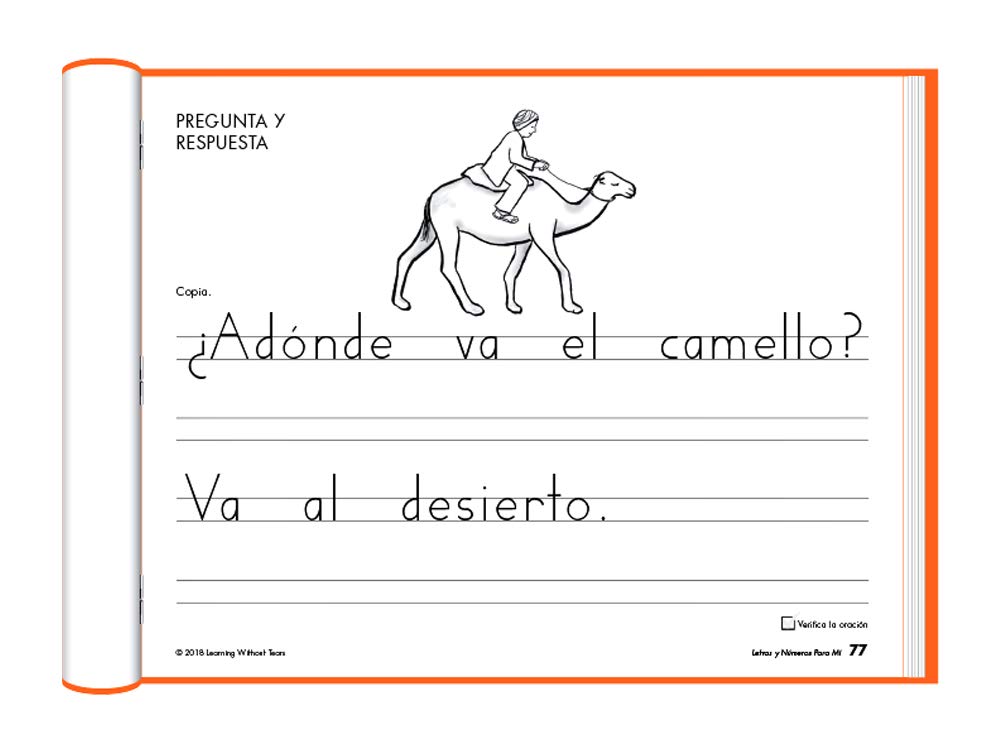 Learning Without Tears Letras y Números para Mí (Student Edition, Spanish)- Handwriting Without Tears- Kindergarten, Shapes, Letters, Numbers, Coloring- for School and Home Use