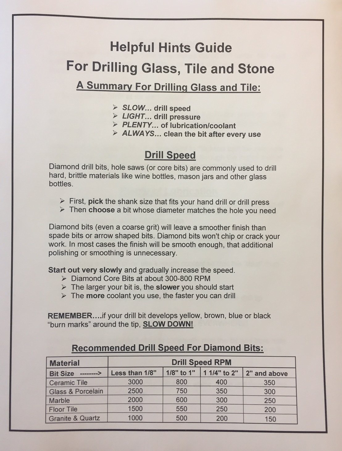 DrillGlass 5/16" Diamond Core Bit 5-Pack Fits Your Dremel Tool for Glass and Tile | Beginner's Instructions Drilling Guide | Idea Guide | 516DCB 5
