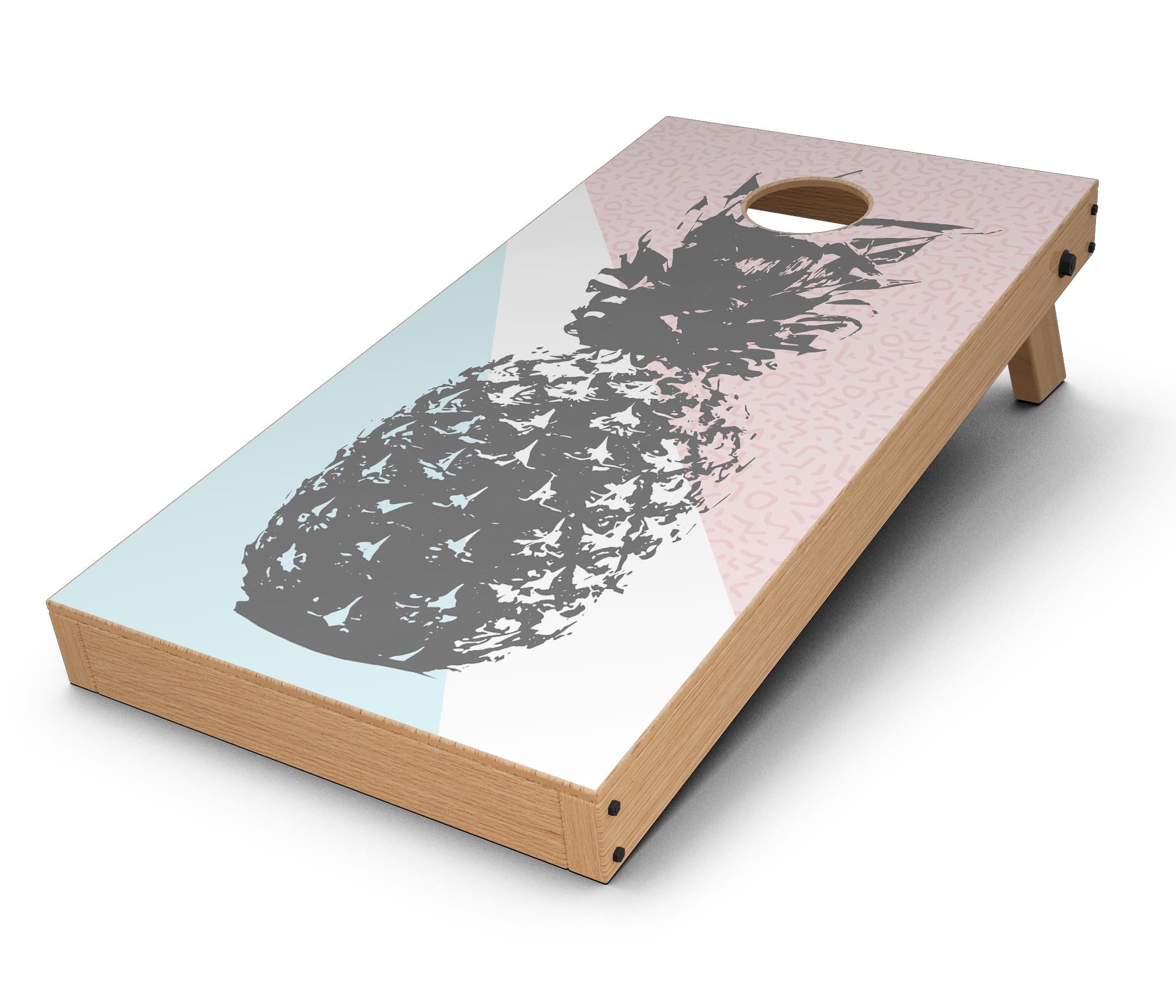 Design Skinz Summer Tropical Skin Set for Cornhole (Skin Only) - Coral Mint Summer Pineapple v1