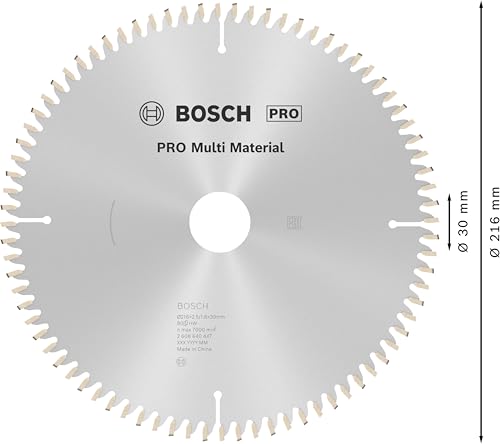 Bosch 2608640447 Circular Saw Blade "Multi Material" Mub 8.5inx30mm 80T