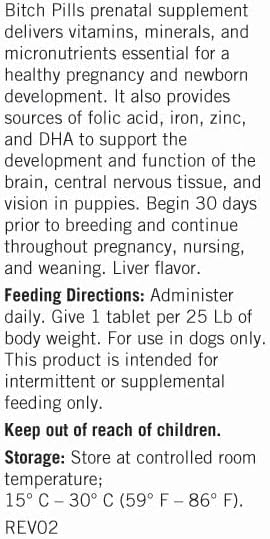 Bitch Pills - Prenatal Vitamins for Dog - 90 Tablets