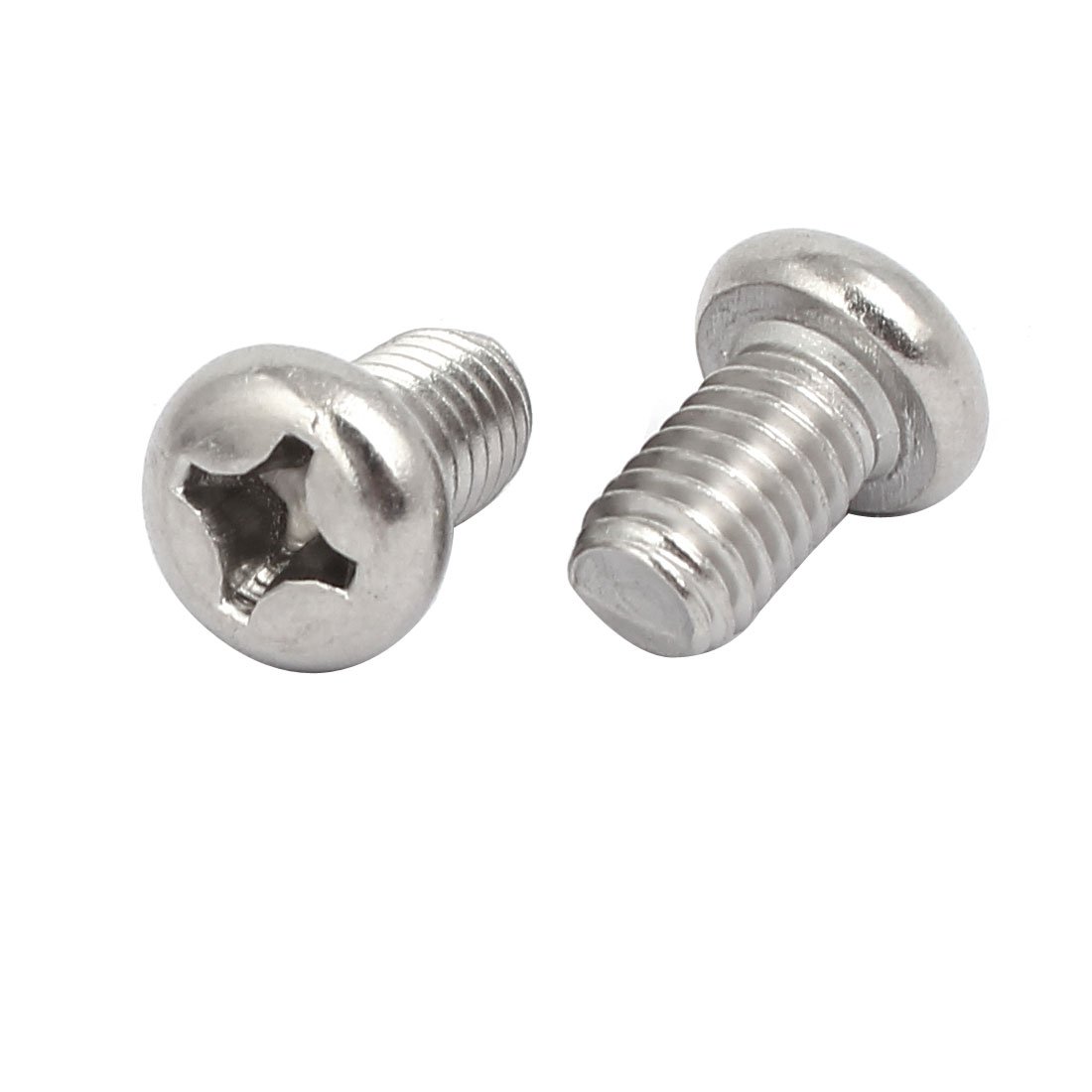 uxcell M6 x 10mm 304 Stainless Steel Phillips Round Head Machine Screws Bolt 13mm Total Length 20pcs