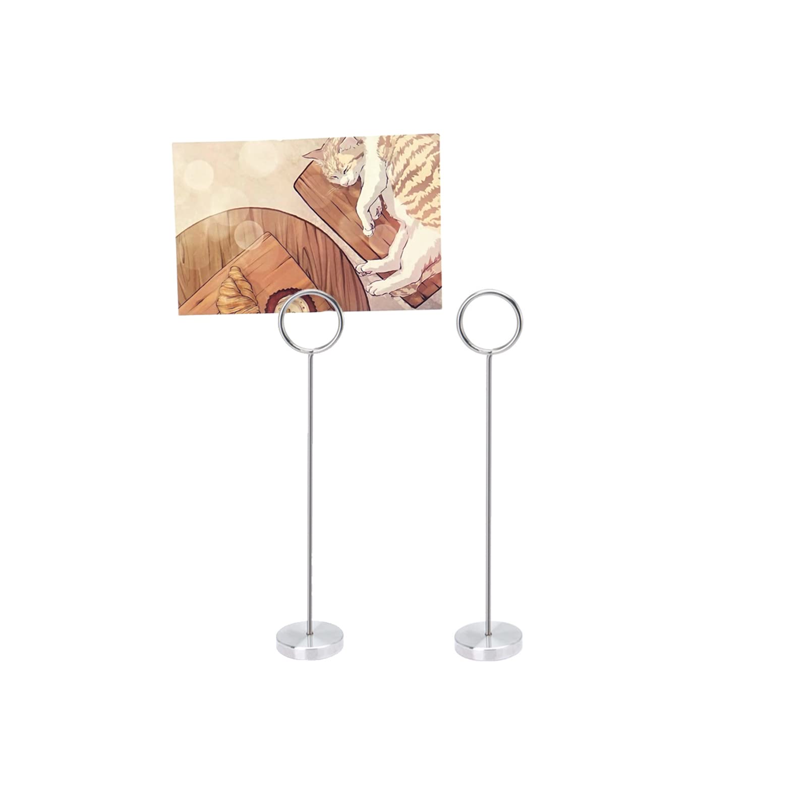 Set of 2 Table Number Holders Photo Display Stands Desk Holder for Christmas Wedding Cards, Office Gift Cards, Table Sign, Place Cards, Food Signs, Picture Display (7.9 inch(H))