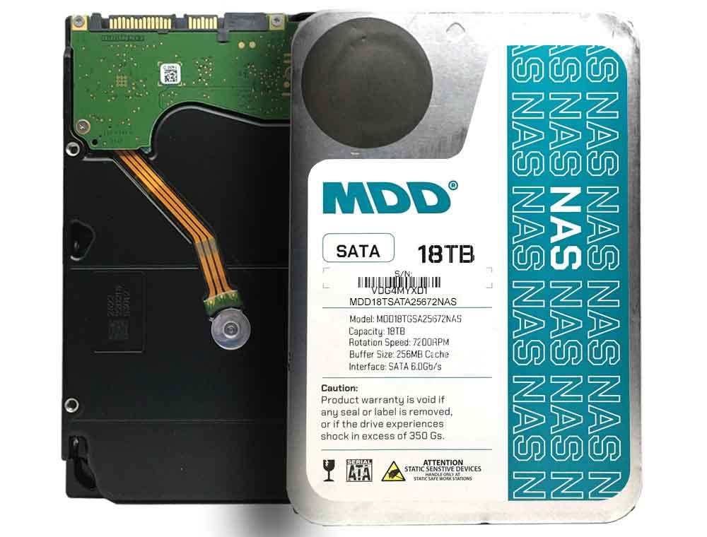 MDD (MD18TSATA25672NAS) 18TB 7200 RPM 256MB Cache SATA 6.0Gb/s 3.5" Internal NAS Hard Drive - 5 Years Warranty (Renewed)