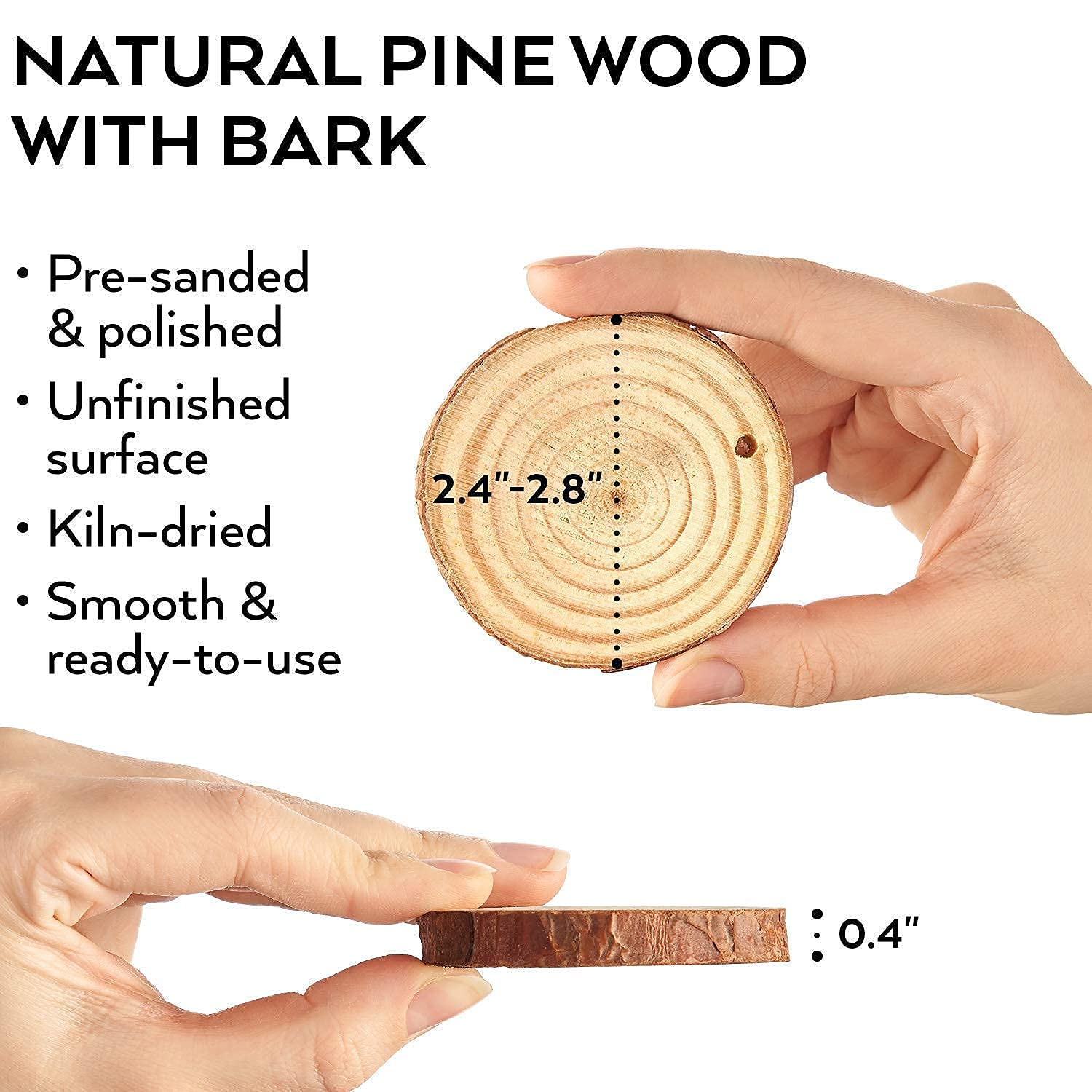Arteza Wood Slices Bundle, Painting Art Supplies for Artist, Hobby Painters & Beginners