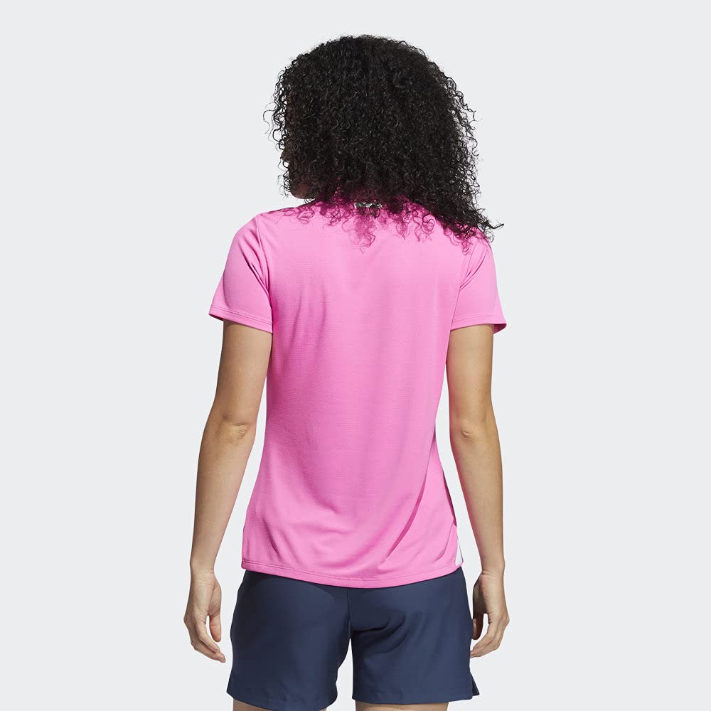 adidas Golf Women's Heat.RDY Primegreen Polo Shirt, Pink, Medium