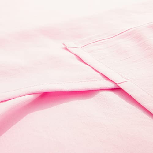 NTBAY 4 Piece Ultra Soft and Breathable Toddler Bedding Set, Microfiber Crib Sheet Set, Includes Quilted Comforter, Fitted Sheet, Flat Top Sheet and Envelope Pillowcase for Boys and Girls, Pink